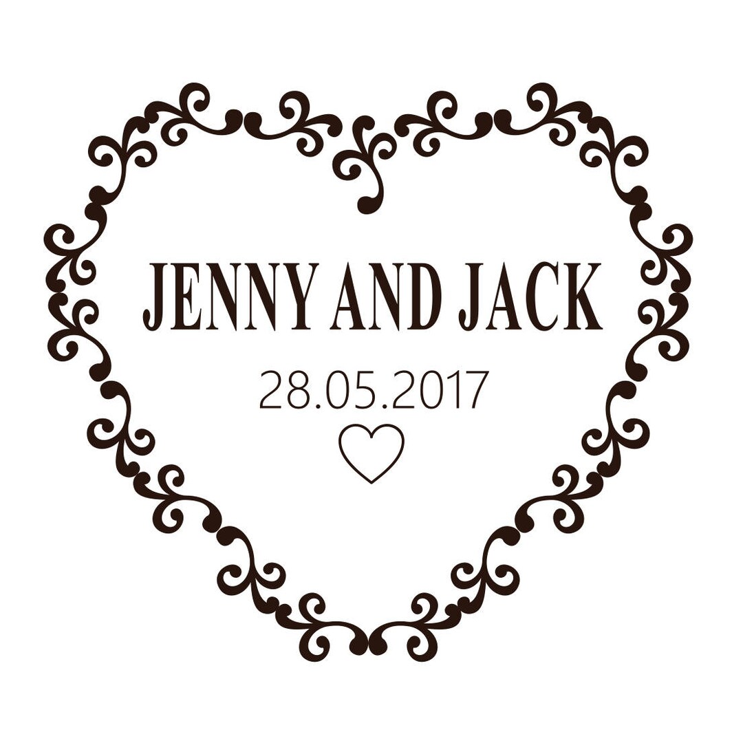 Frame Wedding Heart Wedding Graphics SVG Dxf EPS Png Cdr Ai Pdf Vector ...