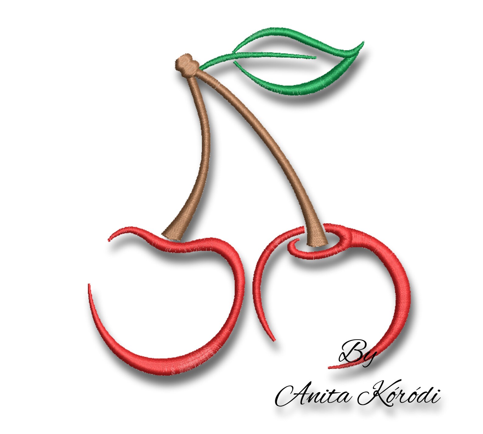 Cherry Embroidery Machine Design Fruit Pattern Pes File Instant Digital ...