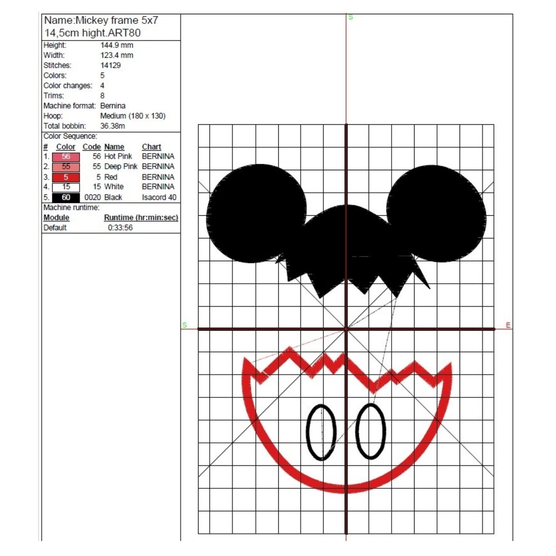 Mickey Mouse Monogram Frame Embroidery Machine Design Easter - Etsy