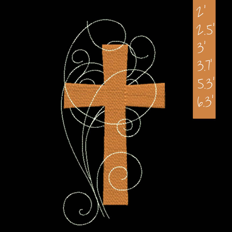 Christian Cross 2 Machine Embroidery Design Designs Machine - Etsy