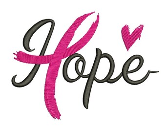 Breast Cancer Ribbon Embroidery Design Instant Download | Etsy
