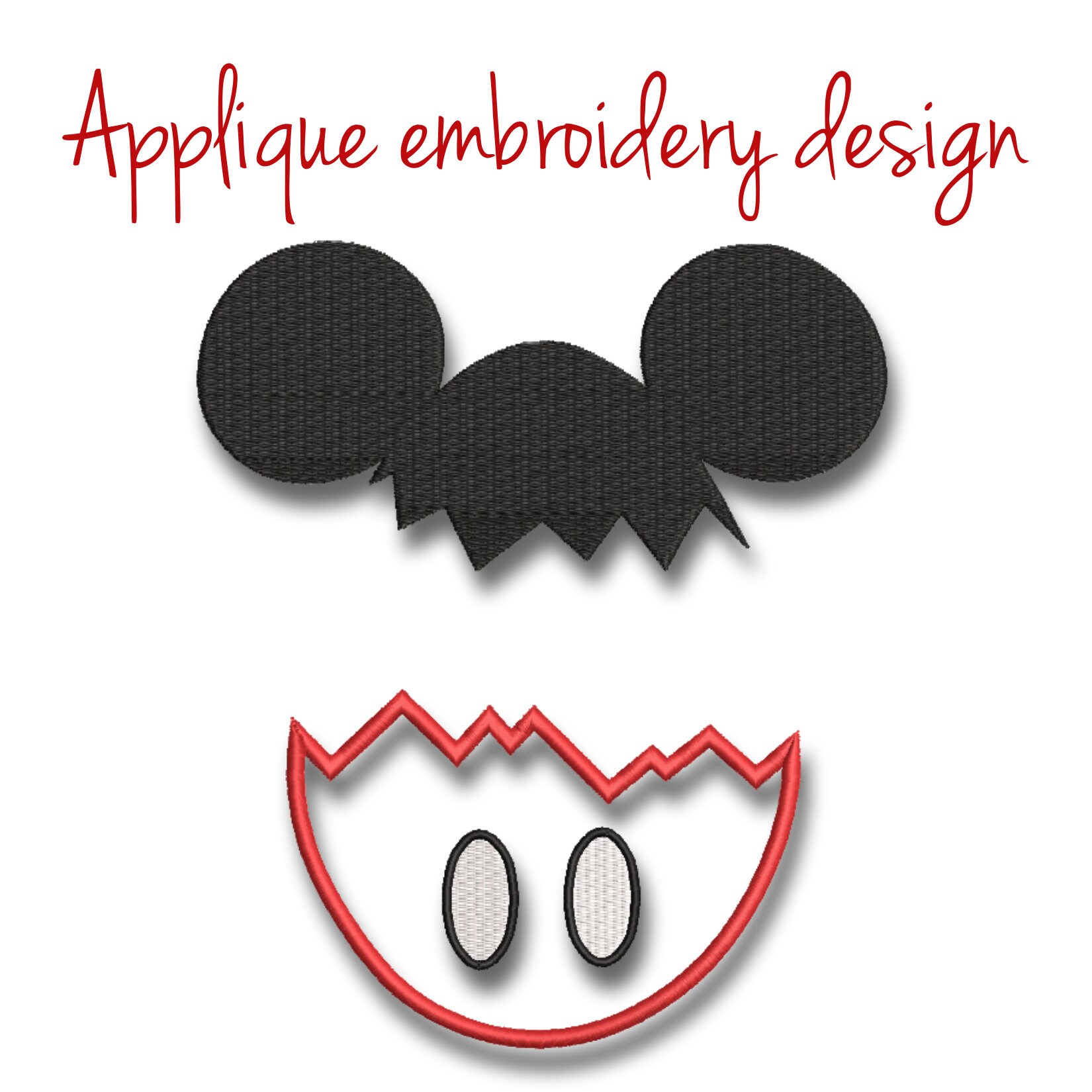 Mickey Mouse Monogram Frame Embroidery Machine Design Easter | Etsy