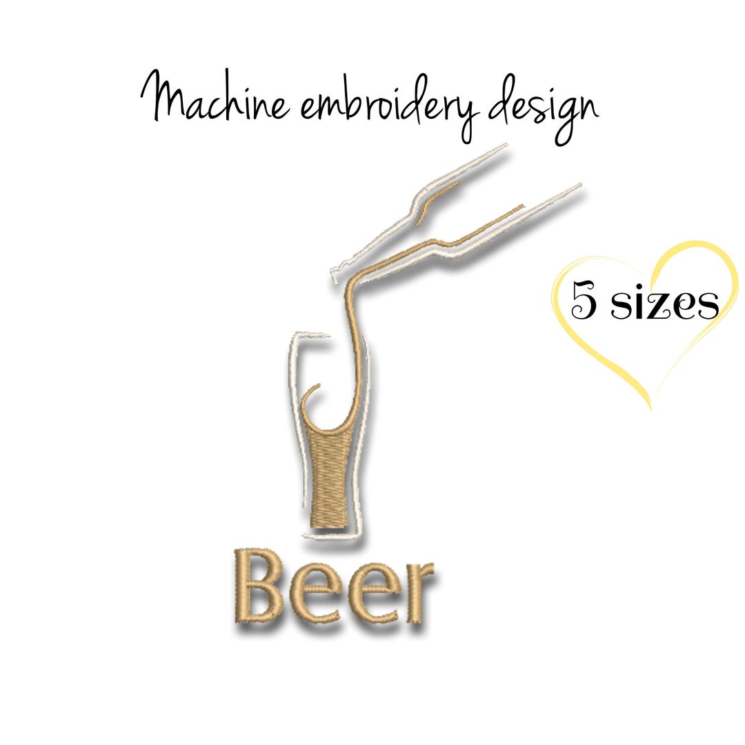 Beer Machine Embroidery Design Kitchen Mom Pattern Digital Instant ...
