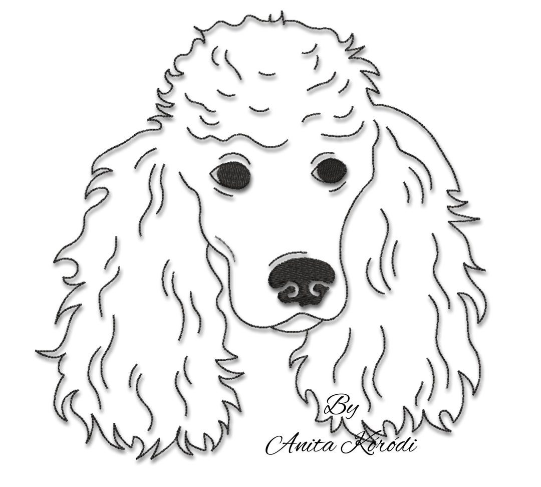 Poodle Face Embroidery Machine Designs Pes Files - Etsy