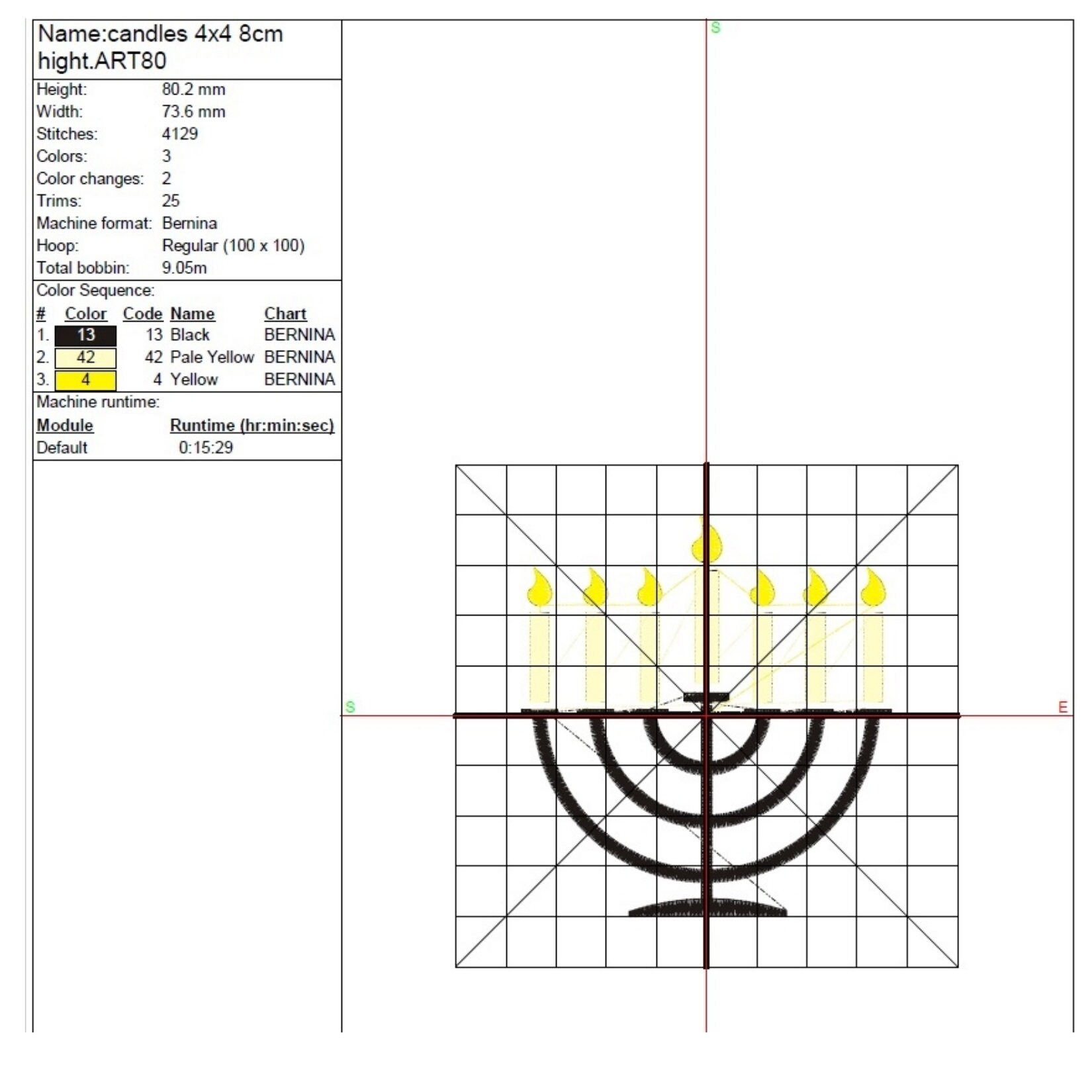 Menorah Embroidery Design Candles Pes Symbol Designs Digital | Etsy