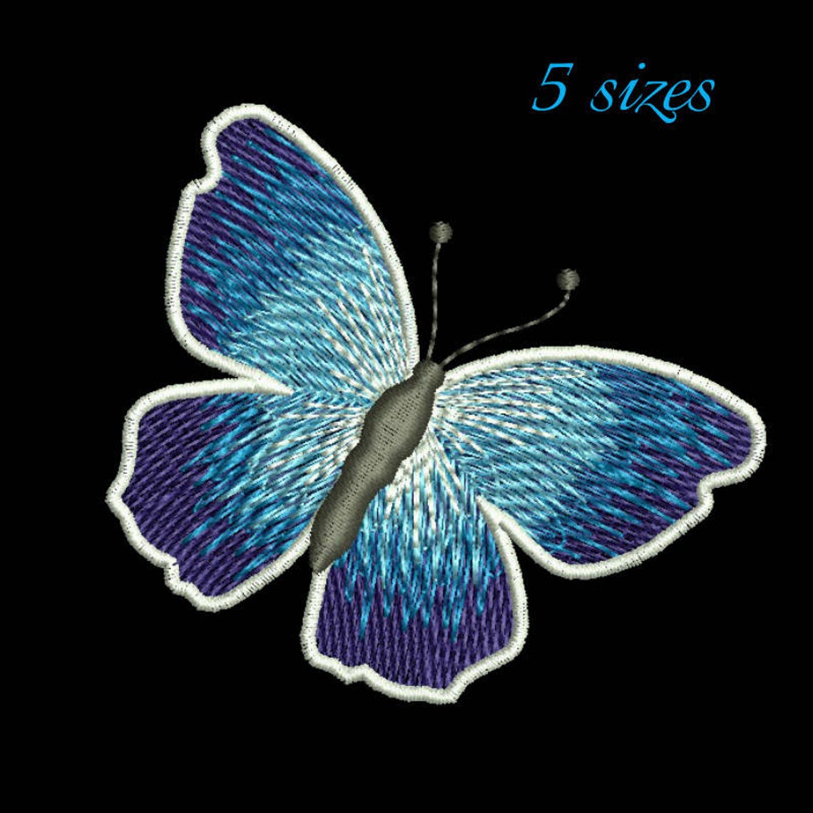 Butterfly Embroidery Machine Design Animal Digital Instant - Etsy