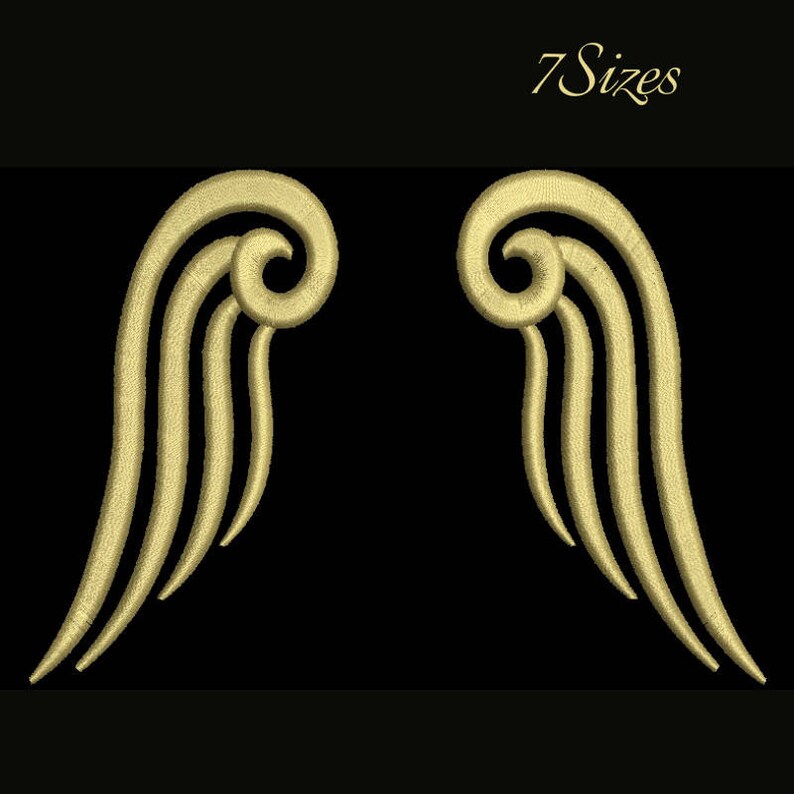 Wings Machine Embroidery Design Designs Instant Digital - Etsy