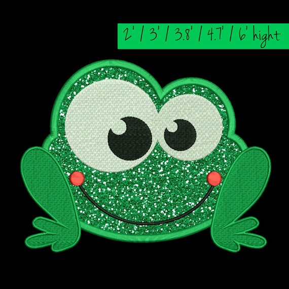 Frog applique Machine Embroidery Design baby designs kidds digital ...