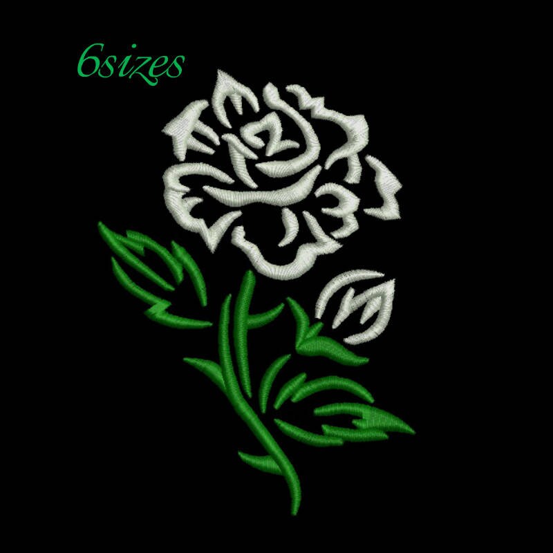 Rose Embroidery Machine Design Flowers Bloom Digital Instant - Etsy