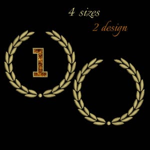 Laurel Font Frame Embroidery Design for Machine Embroidery Digital ...