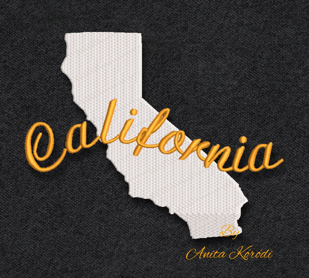 Machine Embroidery Design California State USA Designs Instant Digital ...