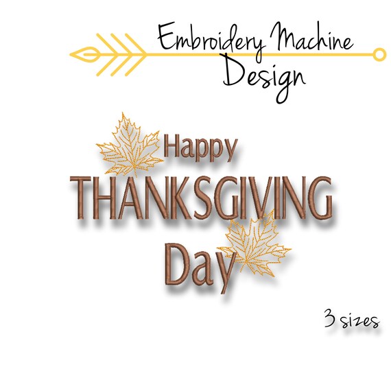 Happy thanksgiving day embroidery machine designs pes file digital ...