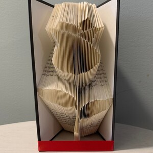 Single Stem Rose Folded Book Art- Valentines Gift for Her - Rose Book ...