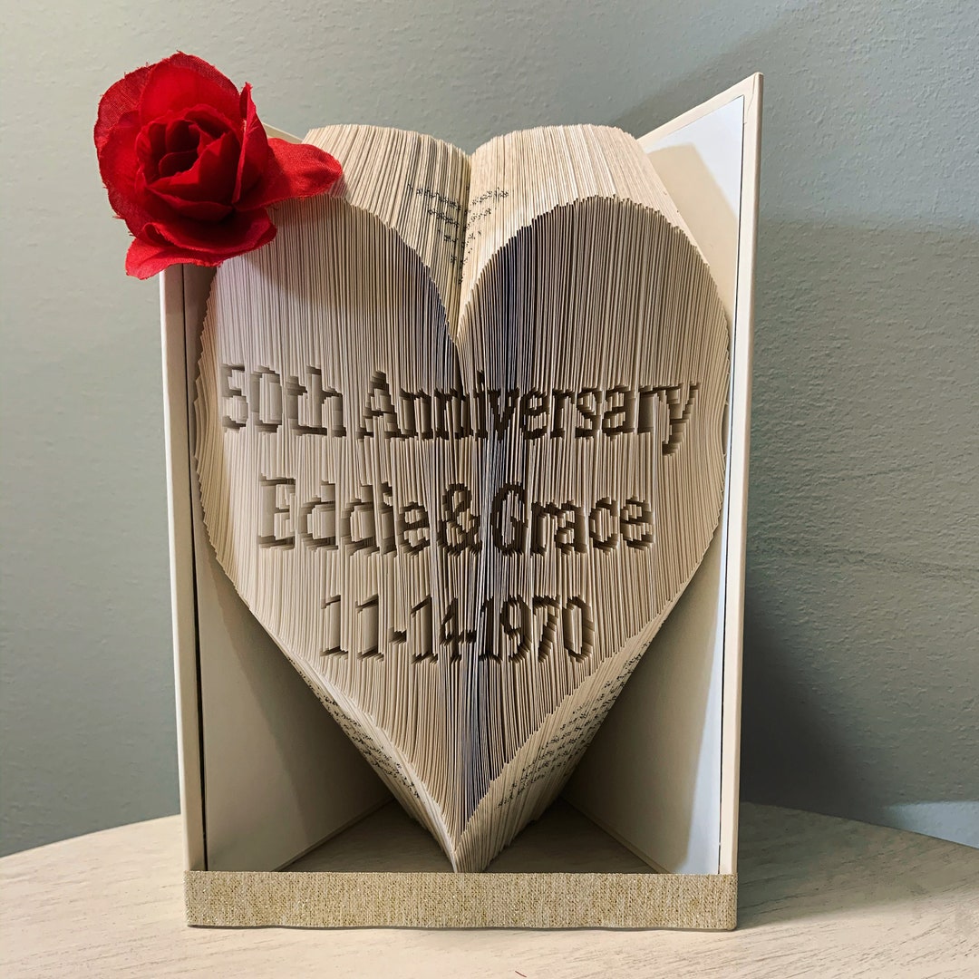 Personalized 50th Anniversary Folded Book Art - Etsy