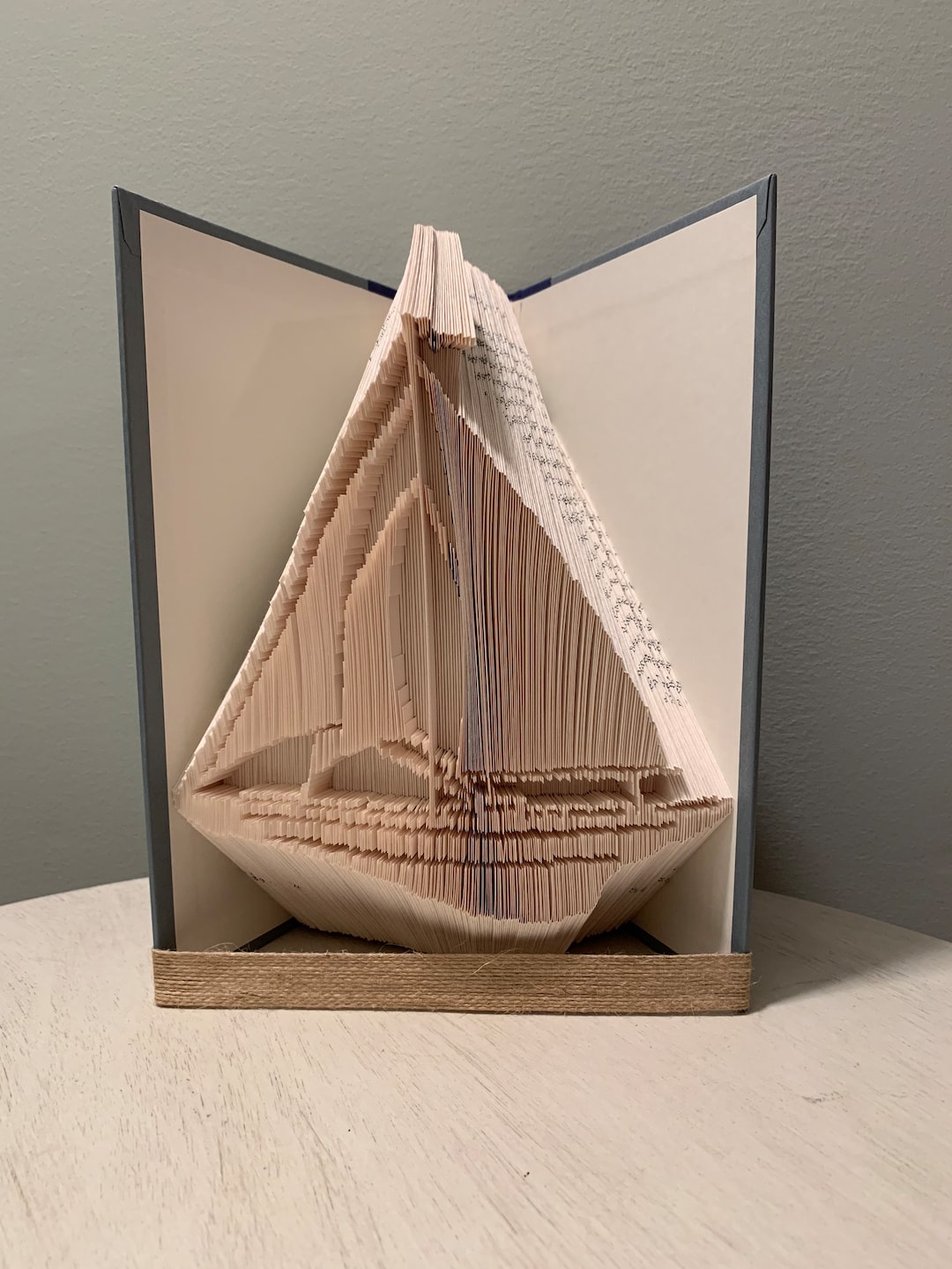 Sailboat Folded Book Art - Sailboat Gift - Etsy