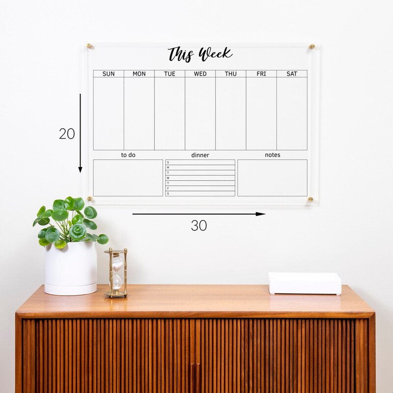 Weekly Dry Erase - Etsy