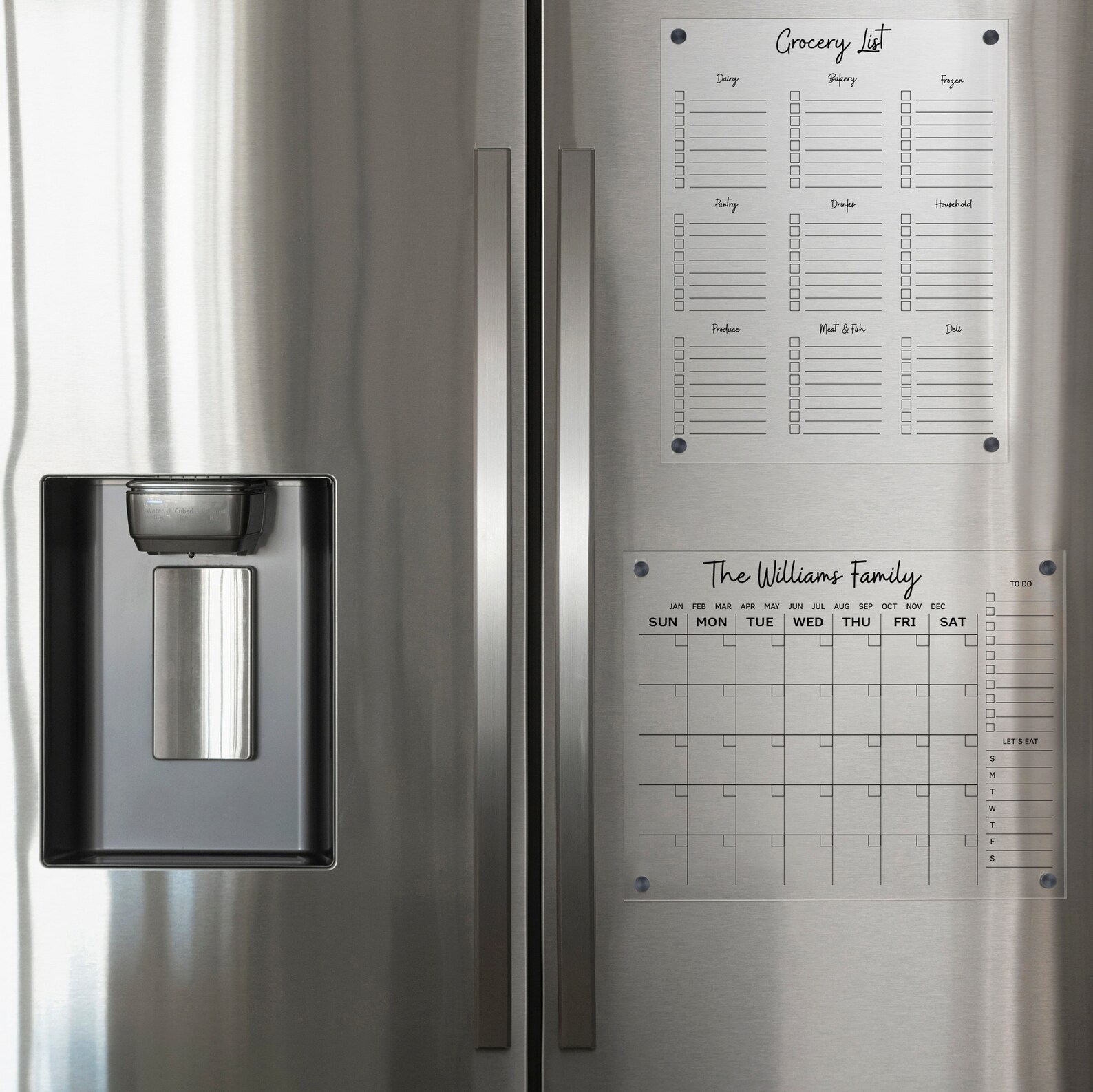 Magnetic Calendar for Fridge Acrylic Calendar Dry Erase - Etsy