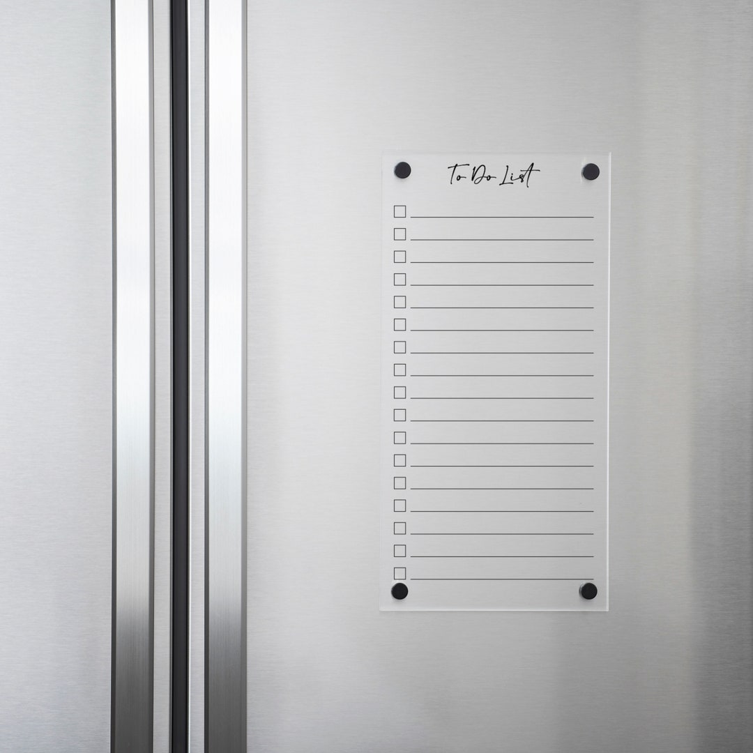 Fridge Calendar, Acrylic Dry Erase, to Do List, Magnetic Notes Planner ...