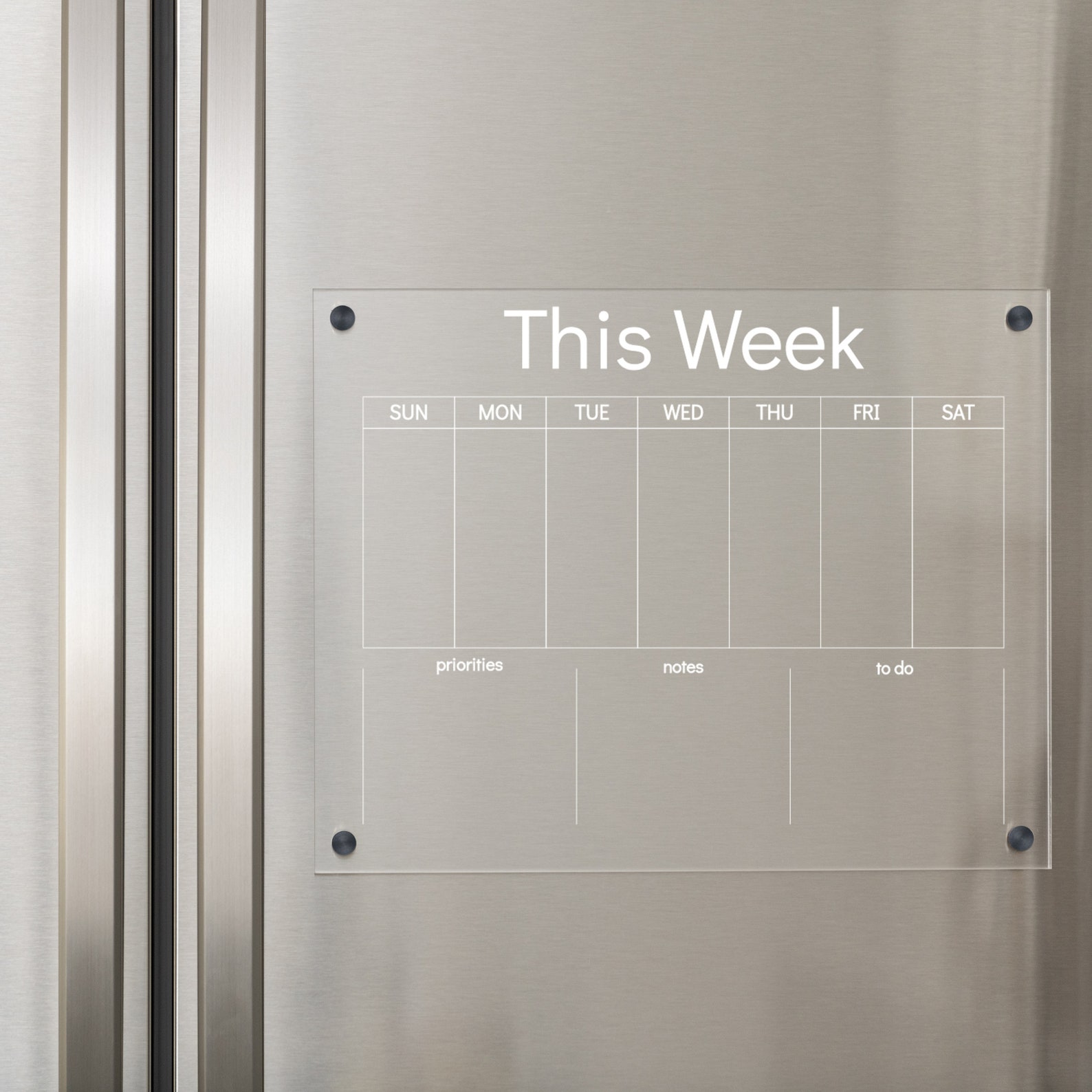 Fridge Weekly Calendar Magnetic Calendar for Fridge Acrylic - Etsy