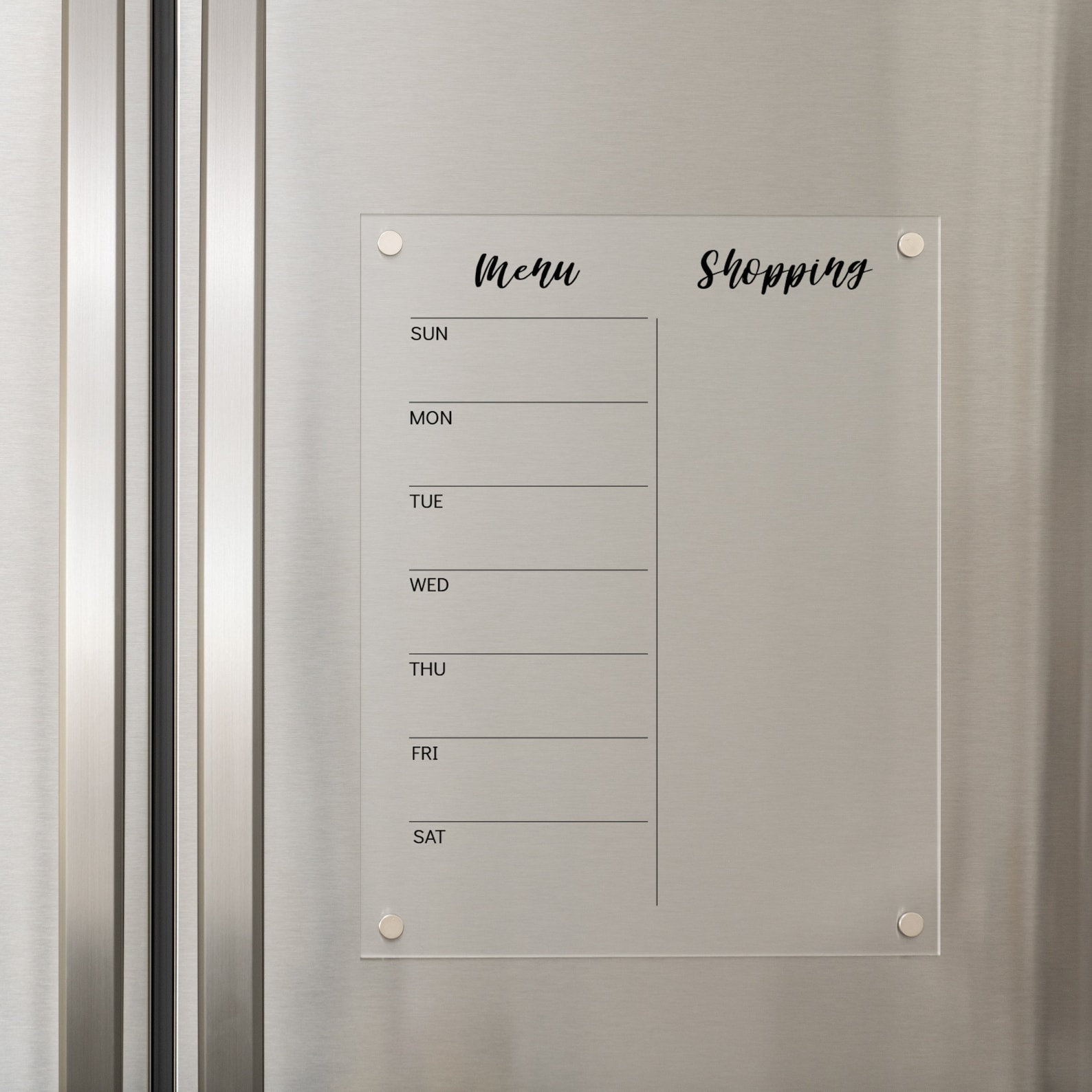 Fridge Meal Planner Magnetic Acrylic Calendar Board Dry - Etsy