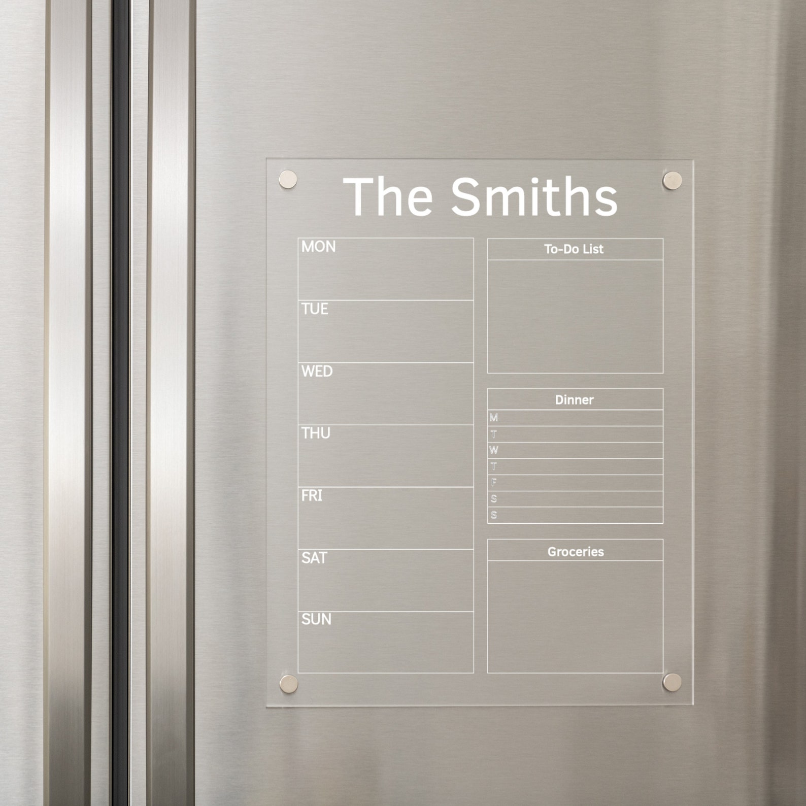 Fridge Weekly Calendar Magnetic Calendar for Fridge Acrylic - Etsy