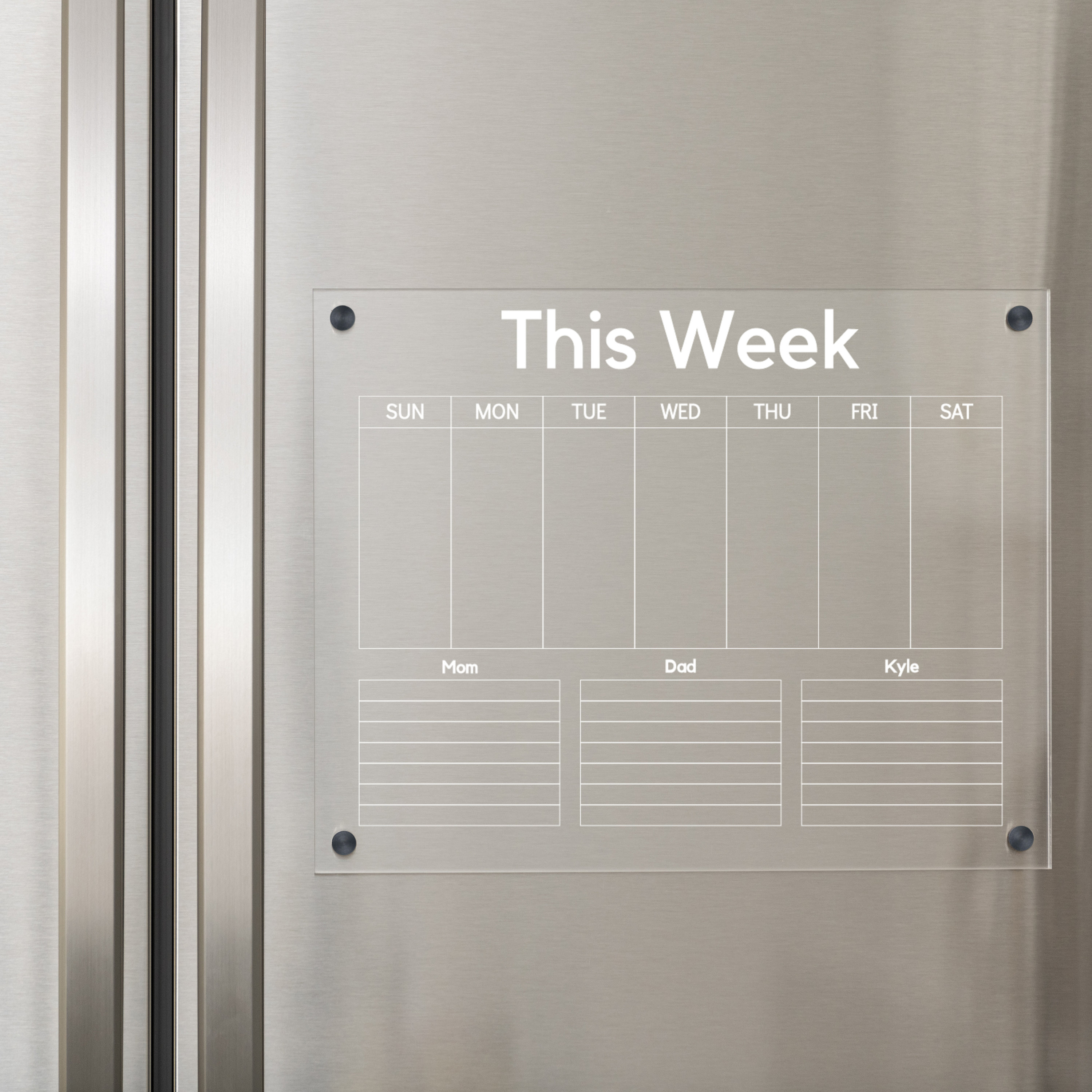 Fridge Weekly Calendar Magnetic Calendar for Fridge Acrylic - Etsy