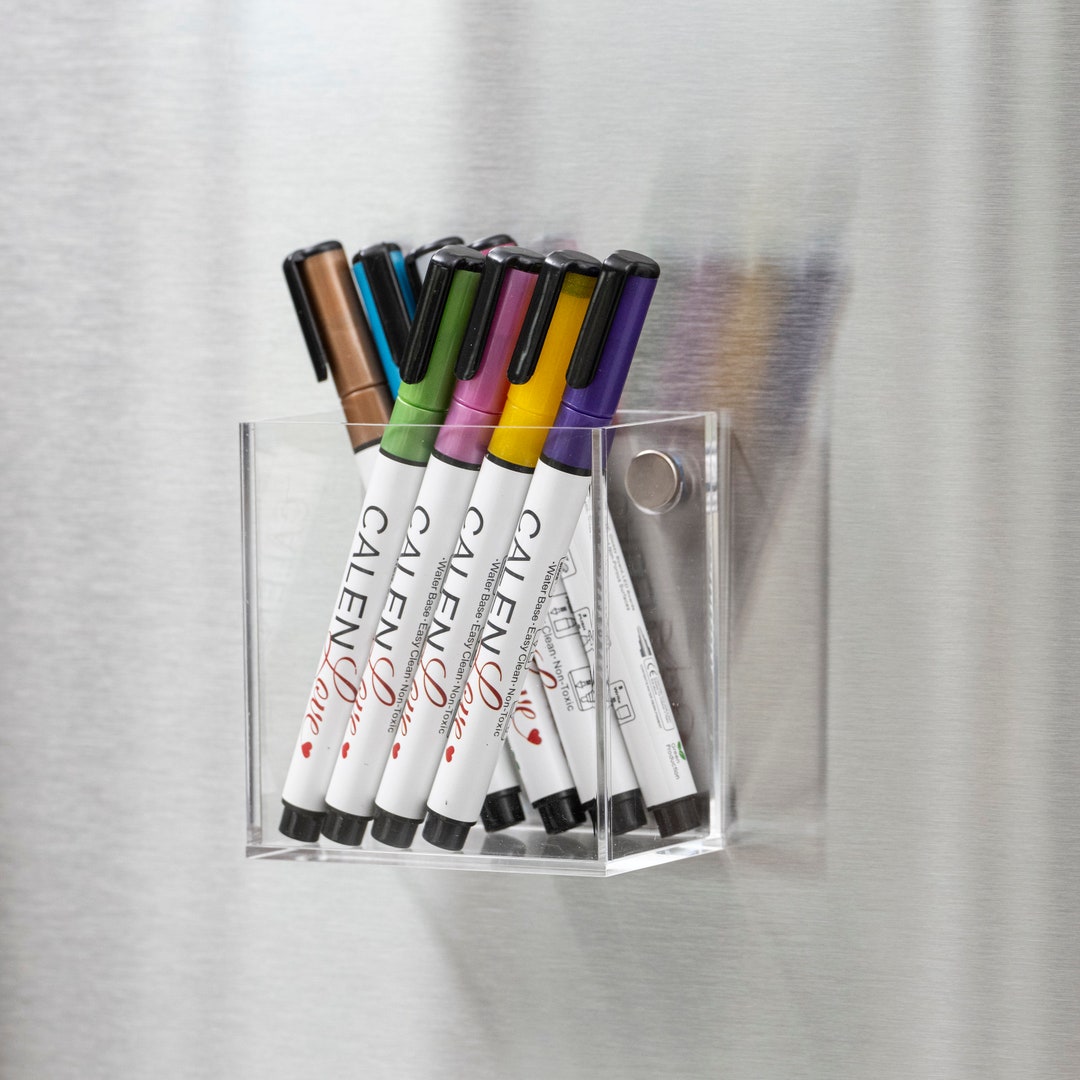 Acrylic Magnetic Marker Holder, Fridge Pen Storage, Home Organization ...