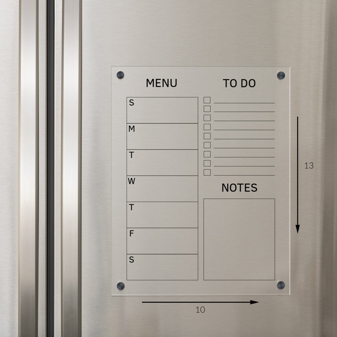 Fridge Weekly Calendar, Magnetic Acrylic Board, Dry Erase Calendar ...
