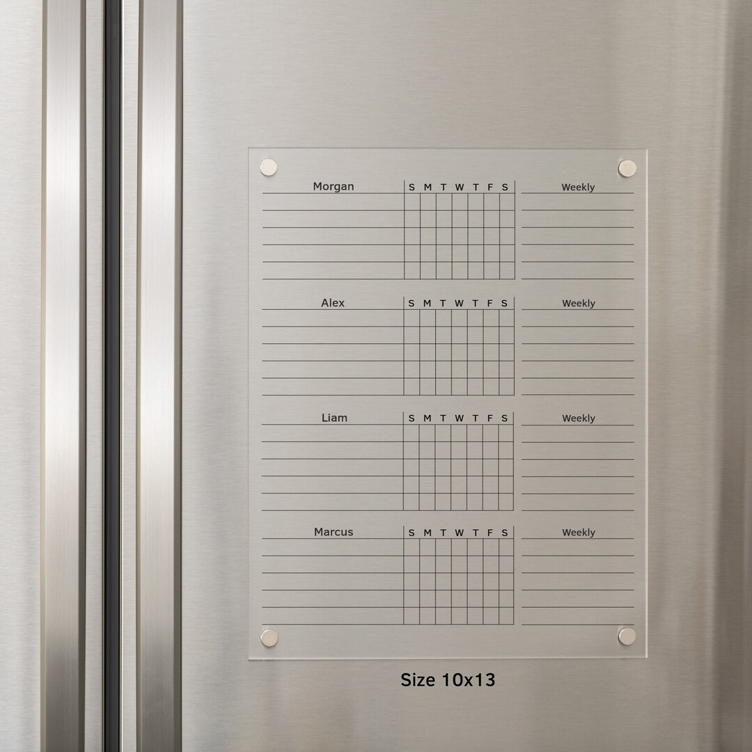 Fridge Chore Chart for 4 Kids ADHD Planner to Do List Cleaning ...