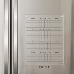 Fridge Chore Chart for 4 Kids ADHD Planner to Do List Cleaning ...