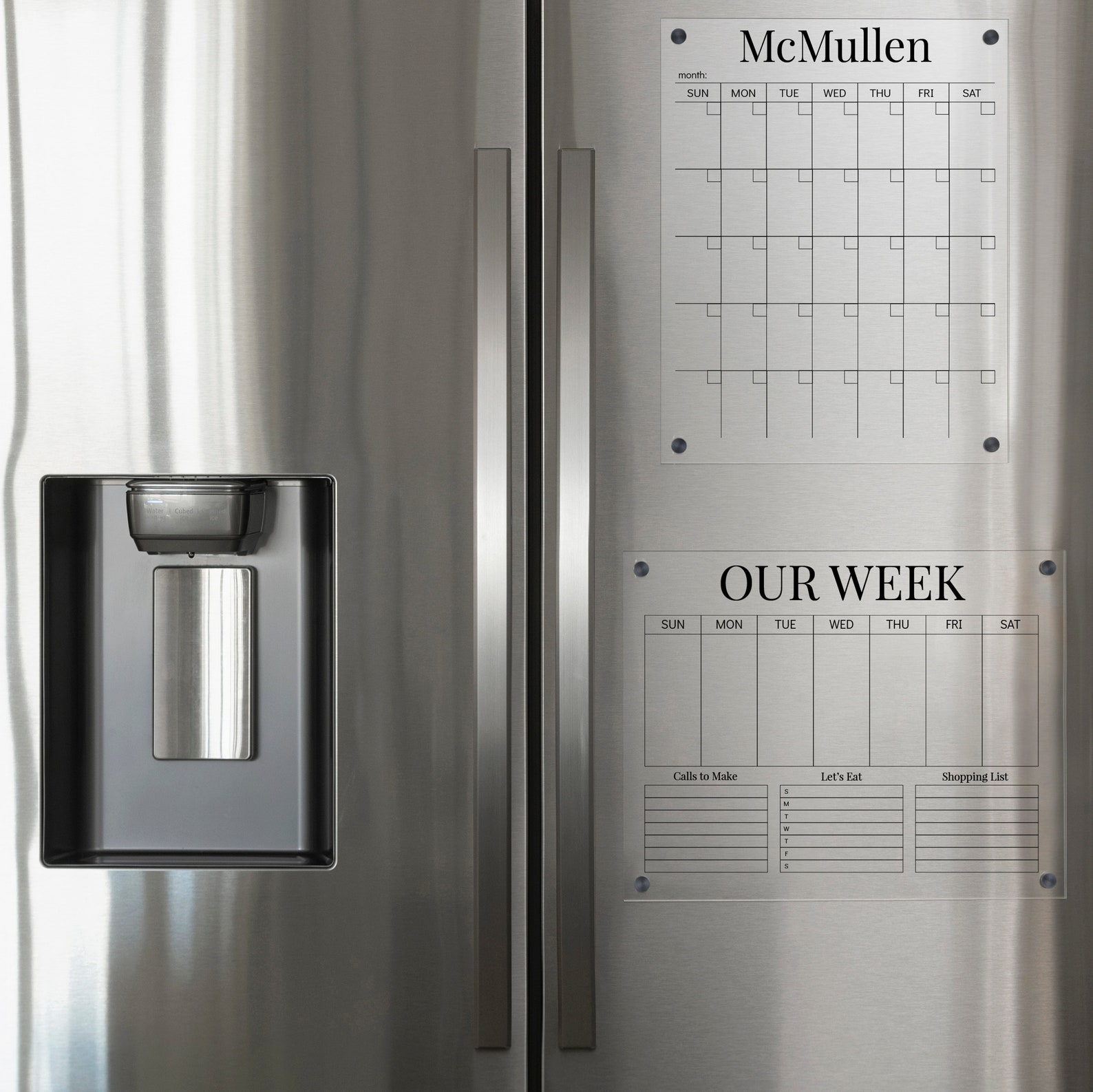Fridge Weekly Calendar Magnetic Calendar for Fridge Acrylic - Etsy