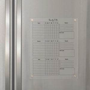 Fridge Chore Chart for Kids, Family Calendar, Magnetic Responsibility ...