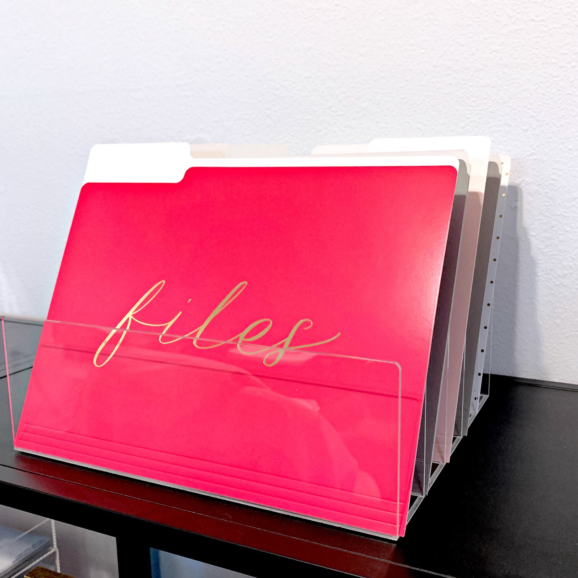 File Folder Storage Desk Organizer Office Desk Accessories | Etsy