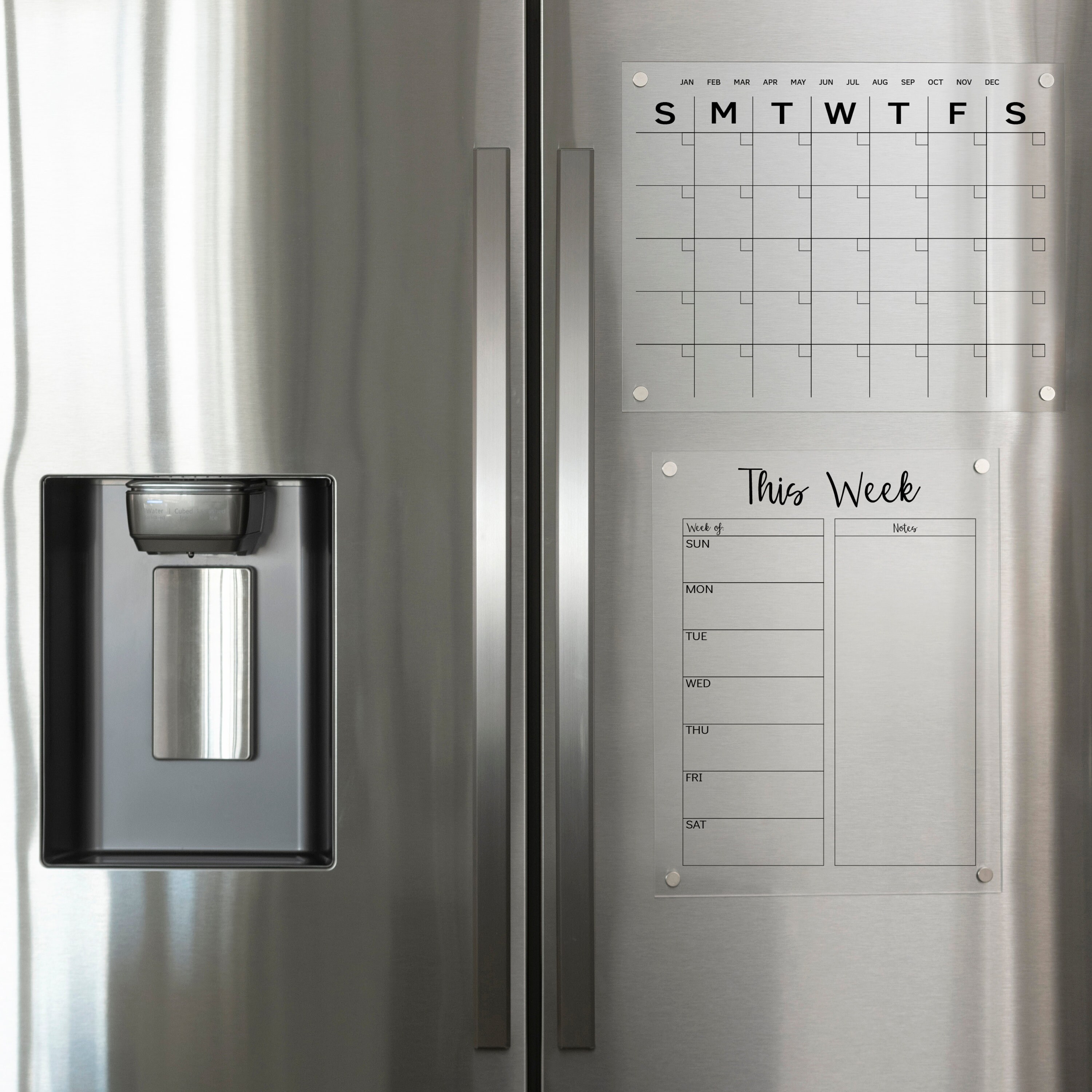 Fridge Weekly Calendar Magnetic Acrylic Calendar Board Dry - Etsy
