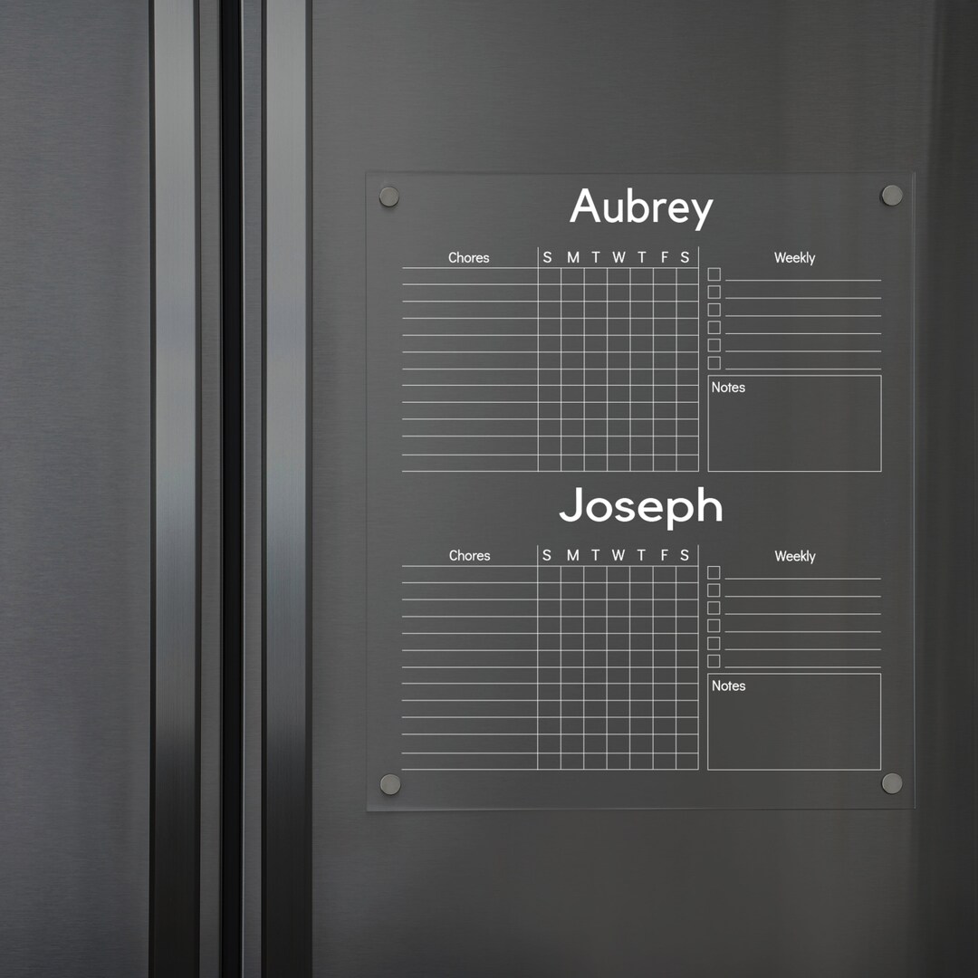 Fridge Chore Chart for Kids, Family Calendar, Magnetic Responsibility ...