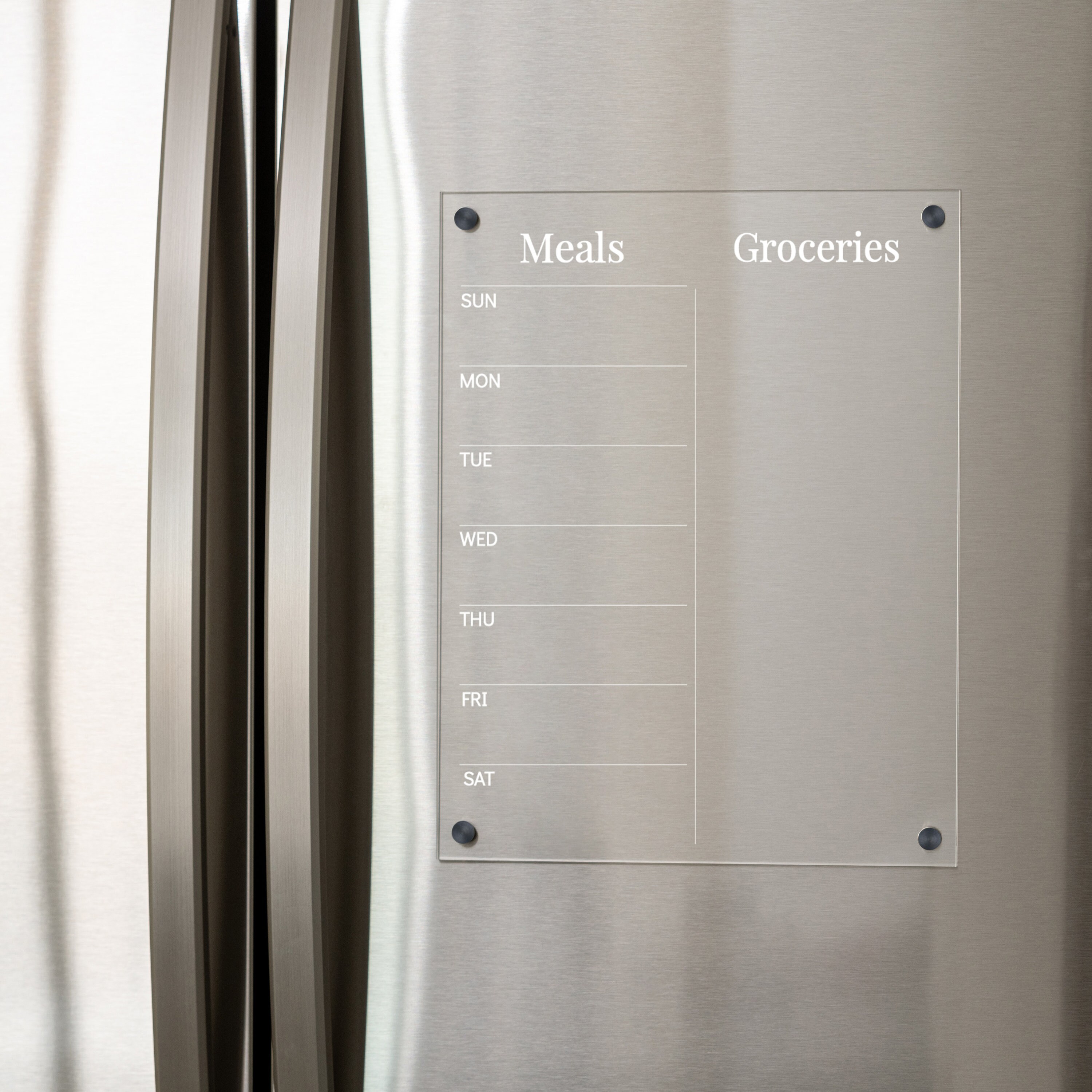 Fridge Meal Planner Magnetic Acrylic Calendar Board Dry - Etsy