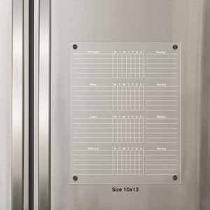 Fridge Chore Chart for 4 Kids ADHD Planner to Do List Cleaning ...