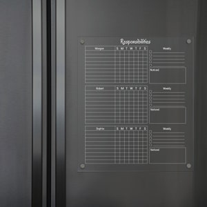 Fridge Chore Chart for Kids, Family Calendar, Magnetic Responsibility ...