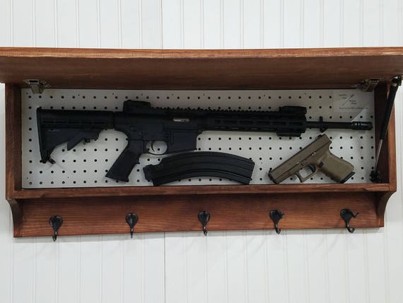 5 Hook Coat Rack with Hidden Gun Concealment Storage | Etsy