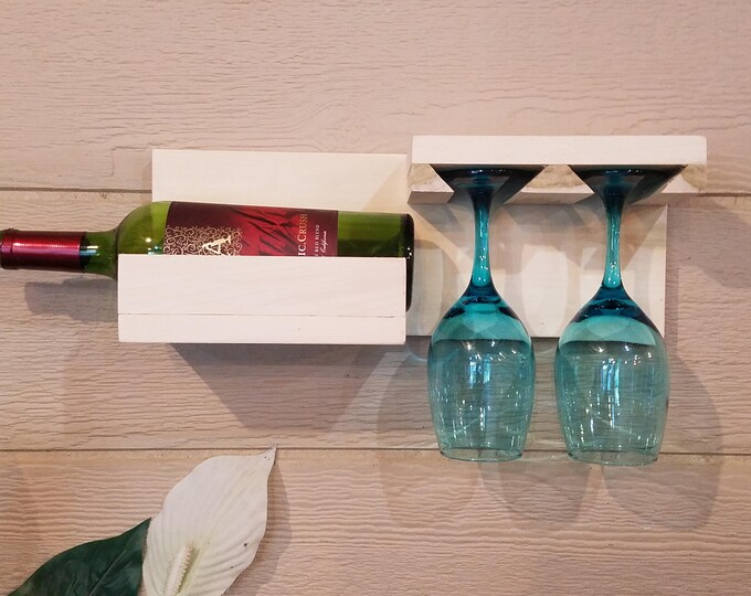 wine glass bottle racks - KnottyOarWoodShop