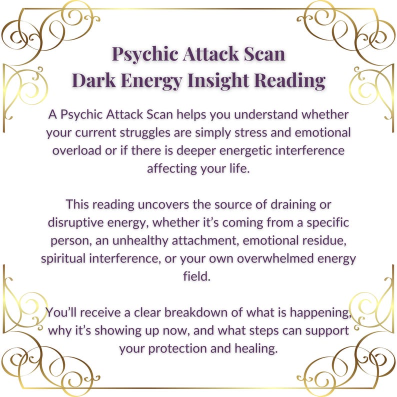 Psychic Attack Scan, Negative Energy Scan, Psychic Interference Reading ...