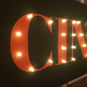 Huge Cinema Sign Light up Movie Sign Light up Sign Light up | Etsy