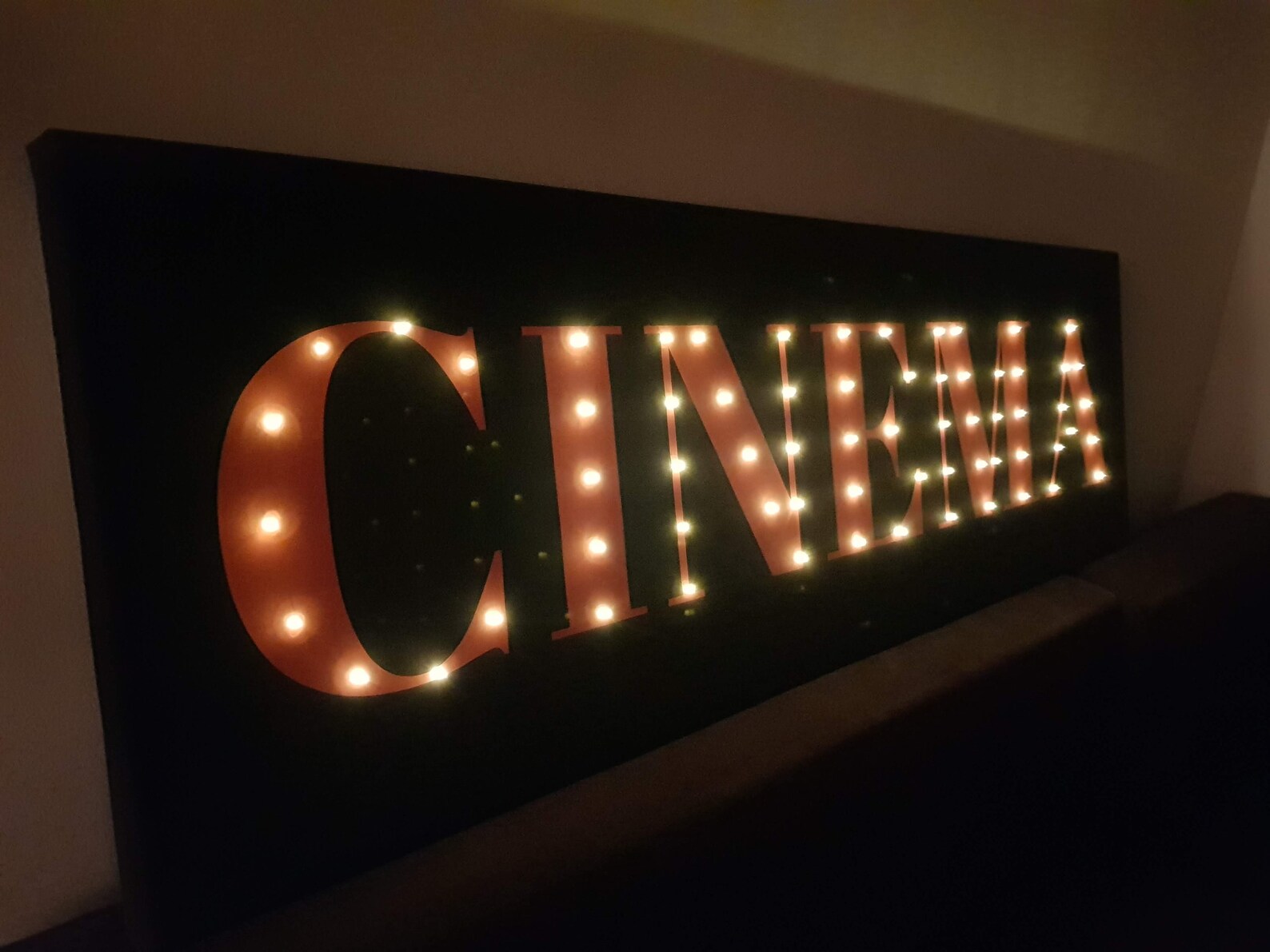 Huge Cinema Sign Light up Movie Sign Light up Sign Light up | Etsy