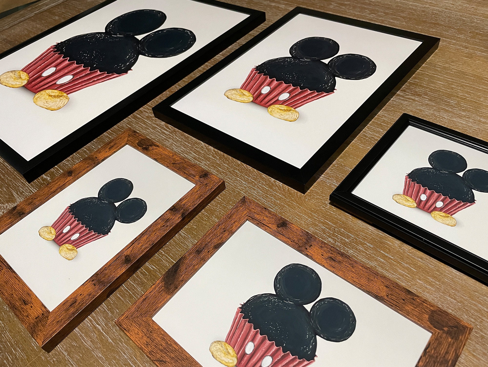 Mickey Mouse Cupcake Digital Download Print Artwork Illustration Home ...