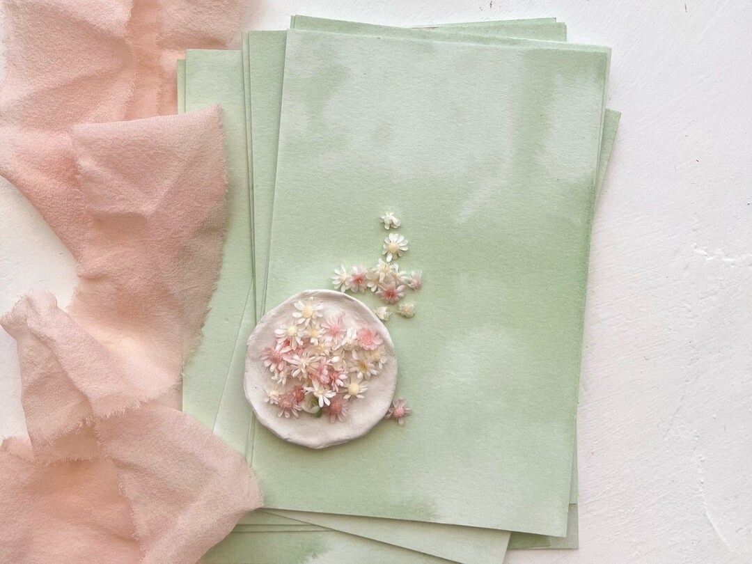 Decorative Paper, Blank Green Note Cards, Sage Green Wedding, Green ...