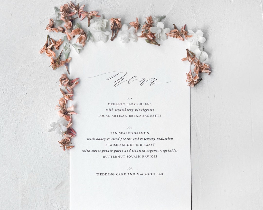 Wedding Menu, Wedding Dinner Menu, Wedding Bar Menu, Menu Cards ...
