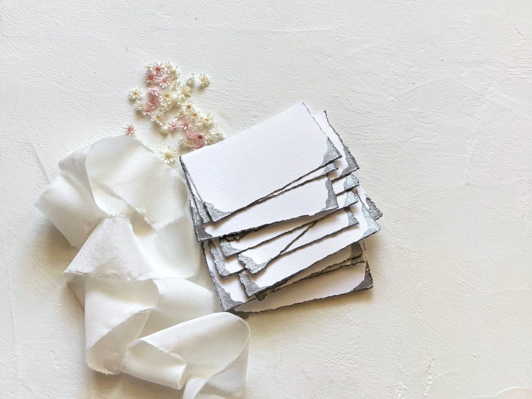 Wedding Place Cards, Silver Place Cards, Blank Place Cards, Name Cards ...