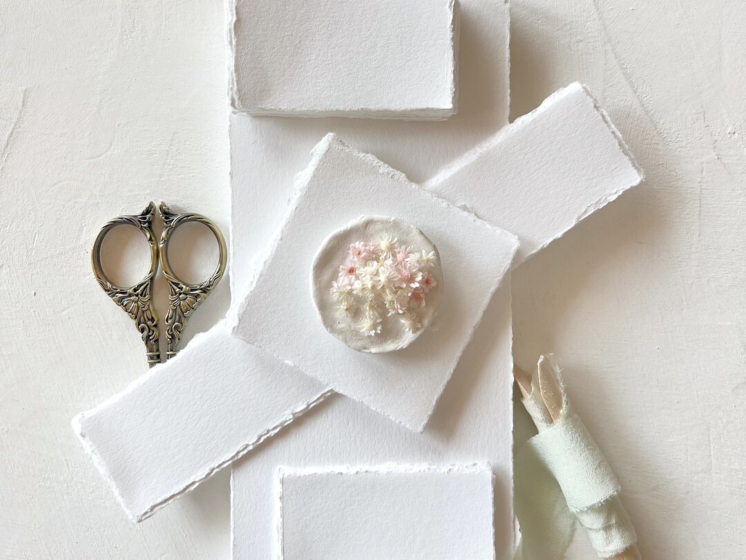 CUSTOM SIZE Hand Torn Paper, Deckle Edge Paper, Craft Art Paper ...