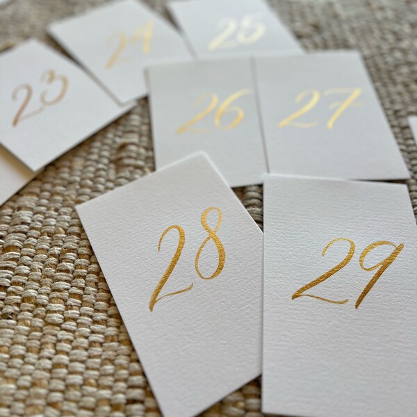 Gold Table Numbers - Etsy