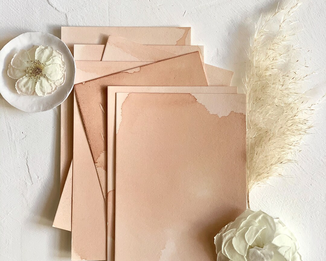 Decorative Paper, Note Cards, Blank Rust Paper, Terracotta Wedding ...